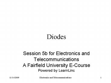 Diodes presentation | free to view