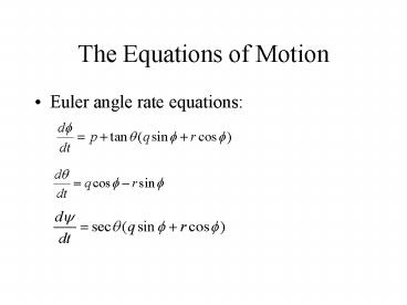 The Equations of Motion presentation | free to download