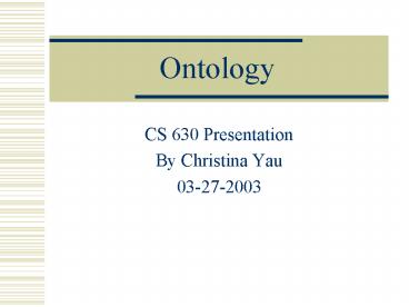 Ontology presentation | free to view