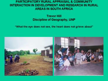 PARTICIPATORY RURAL APPRAISAL presentation | free to view