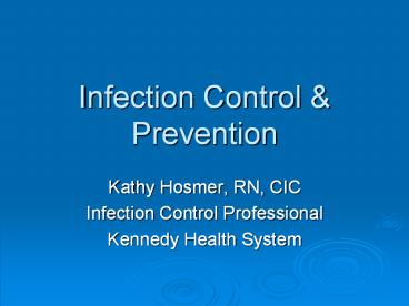 PPT – Infection Control PowerPoint presentation | free to view - id ...