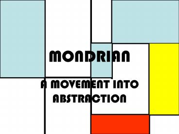 MONDRIAN presentation | free to view