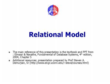 PPT – Relational Model PowerPoint presentation | free to view - id ...