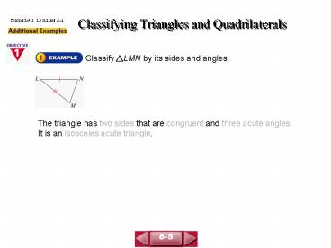 Classifying Triangles and Quadrilaterals presentation | free to view