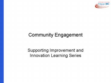 Community Engagement presentation | free to view