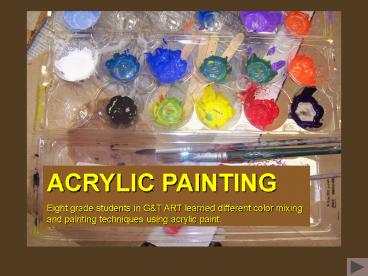 ACRYLIC PAINTING presentation | free to view