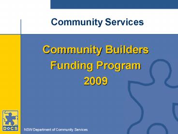 PPT – Community Services PowerPoint presentation | free to view - id ...