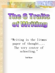 PPT – 6 Trait and 6 1 Trait Writing PowerPoint presentation | free to ...