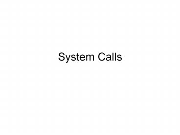 System Calls presentation | free to download