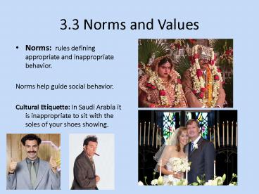 3'3 Norms and Values presentation | free to view