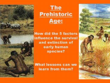 The Prehistoric Age: presentation | free to view