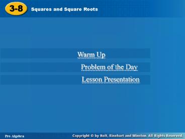 Squares and Square Roots presentation | free to view