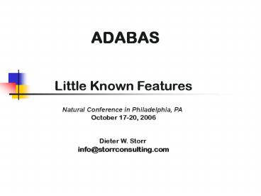 ADABAS presentation | free to download