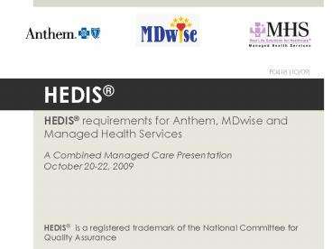 HEDIS presentation | free to view