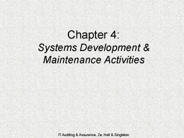 PPT – Chapter 4: Systems Development PowerPoint presentation | free to ...