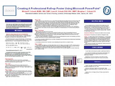 PPT – Creating A Professional Roll-up Poster Using Microsoft PowerPoint ...