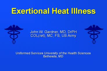 Exertional Heat Illness presentation | free to view