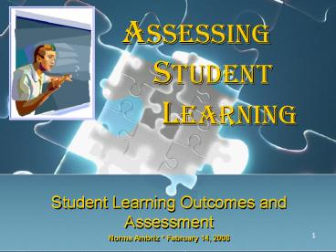 Student Learning Outcomes and Assessment presentation | free to download