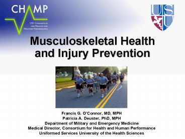 Musculoskeletal Health and Injury Prevention presentation | free to view