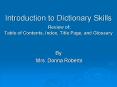 PPT – Dictionary Skills and Guide Words PowerPoint presentation | free ...