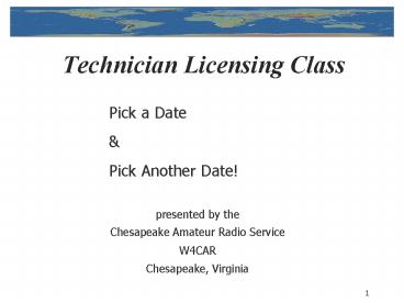 PPT – Technician Licensing Class PowerPoint presentation | free to view ...