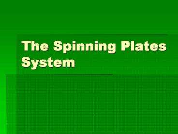 PPT – The Spinning Plates System PowerPoint presentation | free to view ...