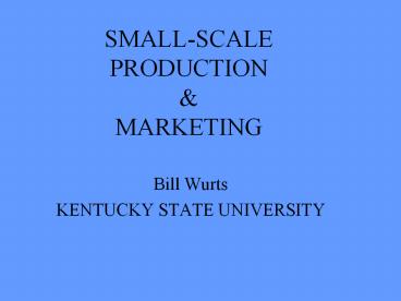 SMALL-SCALE PRODUCTION presentation | free to download