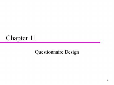 PPT – Questionnaire Design PowerPoint presentation | free to view - id ...