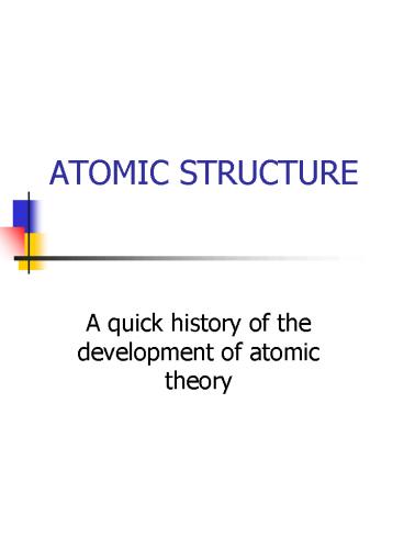 ATOMIC STRUCTURE presentation | free to view