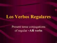 PPT – Present tense conjugations of regular er verbs PowerPoint ...