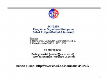 PPT – Pengantar Organisasi Komputer PowerPoint presentation | free to ...