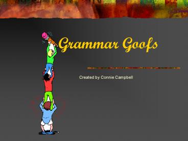 Grammar Goofs presentation | free to view