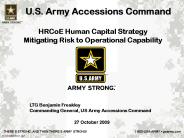 PPT – U.S. Army Recruiting Command PowerPoint presentation | free to ...