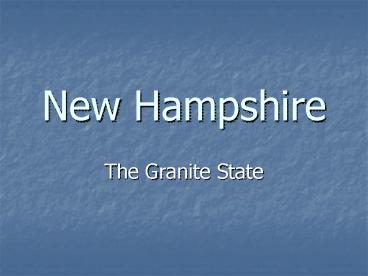 New Hampshire presentation | free to view