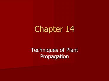 Techniques of Plant Propagation presentation | free to view