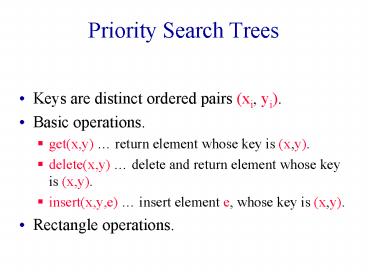 Priority Search Trees presentation | free to download