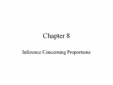 Inference Concerning Proportions presentation | free to download