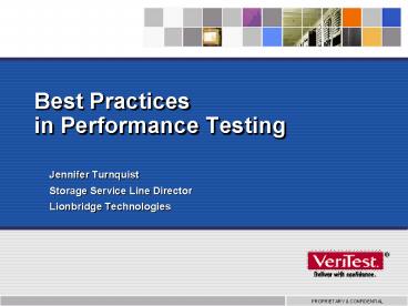 Best Practices in Performance Testing presentation | free to view