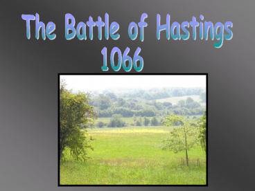 The Battle of Hastings presentation | free to view