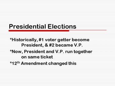 PPT – Presidential Elections PowerPoint presentation | free to view ...