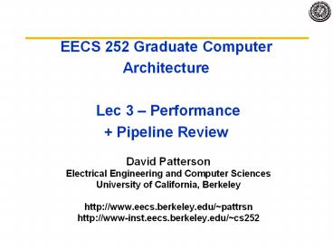 EECS 252 Graduate Computer Architecture Lec 3 presentation | free to download
