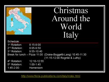 PPT – Christmas Around the World Italy PowerPoint presentation | free ...