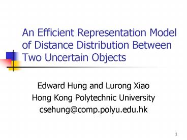 PPT – An Efficient Representation Model of Distance Distribution ...