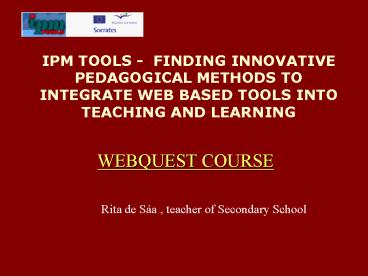 PPT – IPM TOOLS - PowerPoint presentation | free to view - id: 1f67b1-ZDc1Z