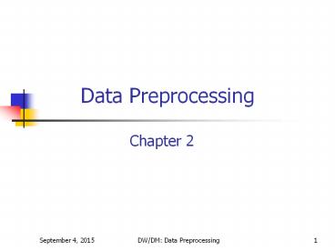 Data Preprocessing presentation | free to view