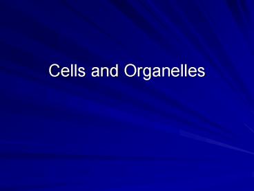 Cells and Organelles presentation | free to view