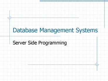 Database Management Systems presentation | free to view