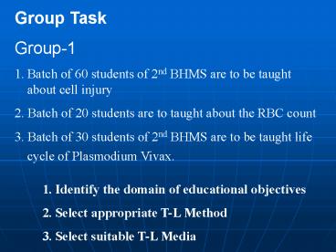 Group Task presentation | free to view