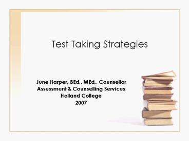 Test Taking Strategies presentation | free to view