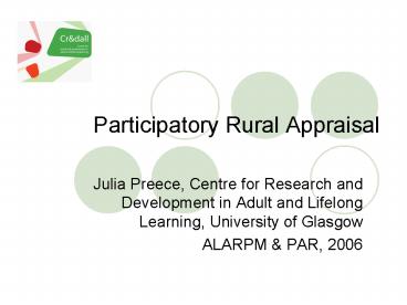 Participatory Rural Appraisal presentation | free to view